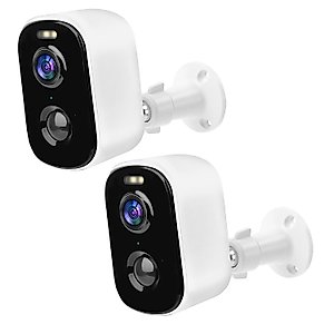 Cameras for Home Security, 1080P Security Cameras Wireless Outdoor with Motion Detection Spotlight/Siren Alarm Color Night Vision 2-Way Talk Waterproof SD/Cloud Storage Battery Powered WiFi Cam 2-Pack