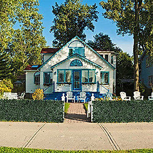 Artificial Ivy Privacy Fence,U'Artlines Heavy Duty Artificial Hedges Fence and Faux Ivy Vine Leaf Decoration Screen Garden Wall Fence for Outdoor Garden Decor (59x118Inch)