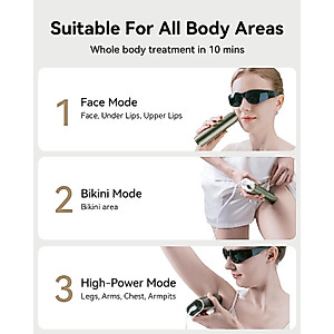 MEGELIN X PRO IPL Hair Removal for Women and Men, 21J Sapphire Cooling System Permanent Lase Hair Removal Device with Unlimited Flashes, Painless at-Home Remover for Facial Bikini Lines Legs Arms