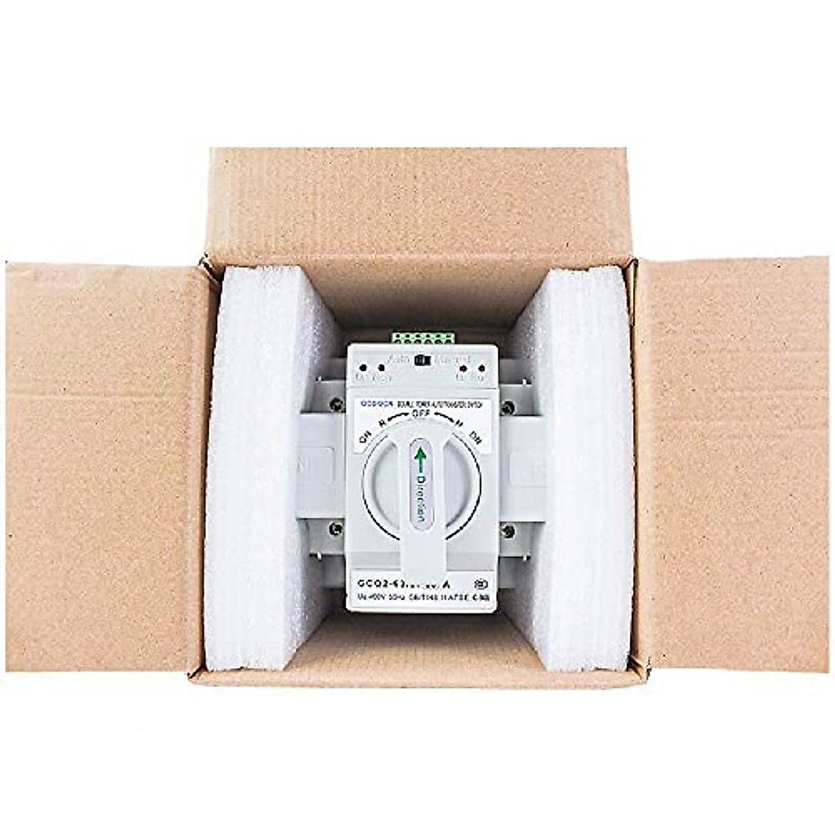 AC 220V/110V 2P 63A Dual Power Automatic Transfer Switch Dual Power Generator Changeover Switch 50HZ/60HZ Automatic and Manual