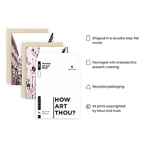 HAUS AND HUES Pink Paris Wall Decor Set of 4 Paris Wall Art and Paris Themed Bedroom Decor | Paris Decor for Bedroom, Paris Poster, Preppy Room Decor, Paris Bathroom Decor (8" x 10", UNFRAMED)