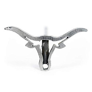 Texas Wood Branding Iron for Personalized Crafts, Custom Woodworking, BBQ, and Grilling - Texas Longhorn - 4" - The Heritage Forge