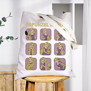BWWKTOP Princess Tangled Tote Bag - Rapunzel Moods Gift Shoulder Bag