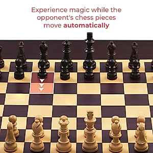 Square Off Grand Kingdom Set | Automated Chessboard for Adults & Kids | World's Smartest Electronic Chess Board | Magnetic Wooden Chess Sets with Self Moving Pieces