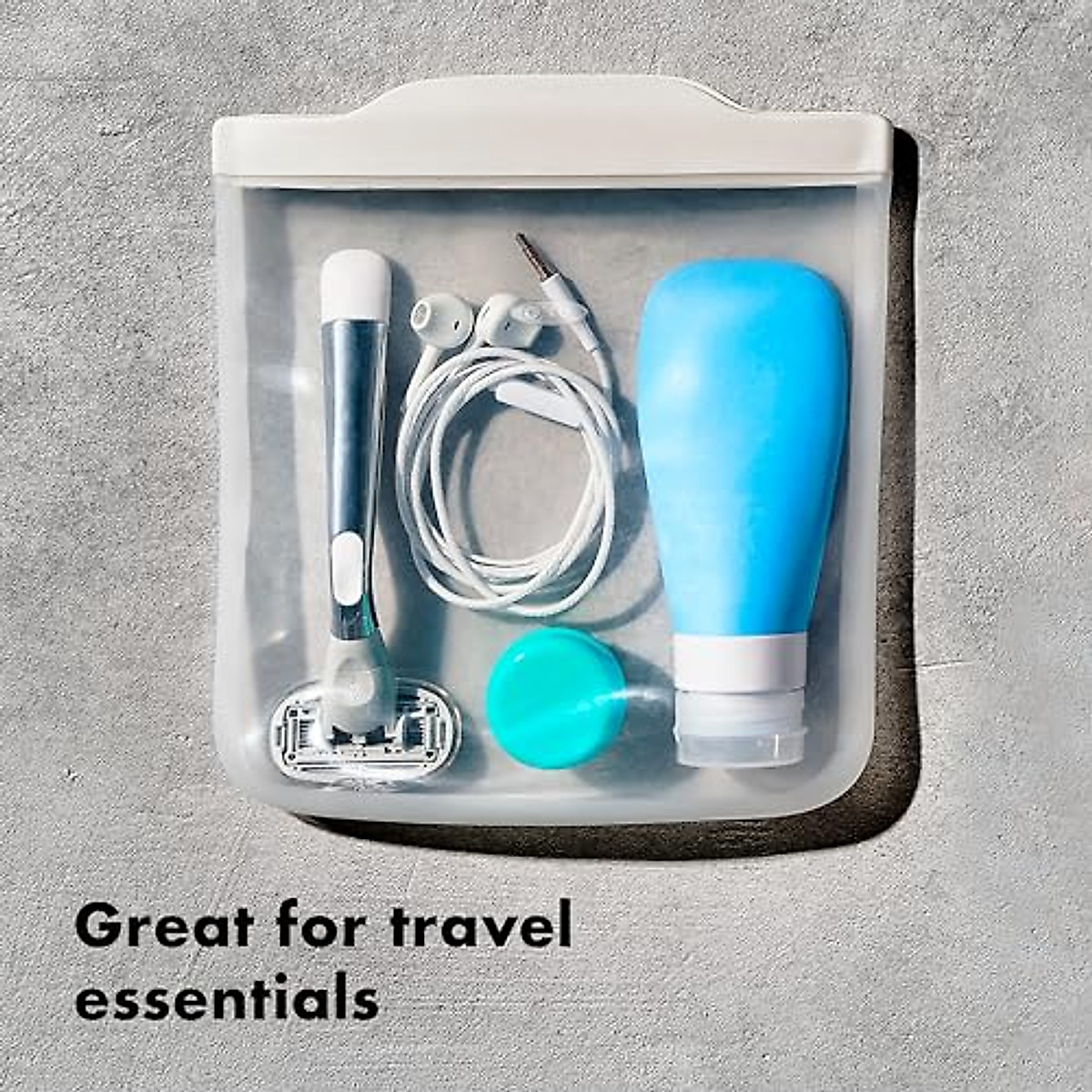 OXO Good Grips Silicone Reusable Bag – Gallon Bag (128 oz) - Oat