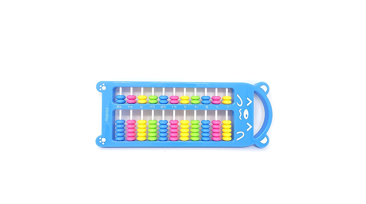 Honbay Cartoon Bear 11-Digit Plastic Abacus - Fun Math Tool for Kids
