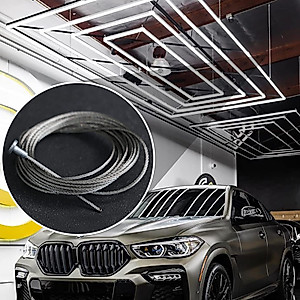 GOSLARLIT 10 Set Ceiling Hanging Wires,Suspension Steel Cable kit for LED Panel Light |Chandeliers |DIY Hexagon Lights (118.18inch per Set)