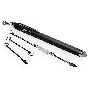 BoxWave Stylus Pen Compatible with Lockly Secure Plus - EverTouch Capacitive Stylus, Fiber Tip Capacitive Stylus Pen for Lockly Secure Plus - Jet Black