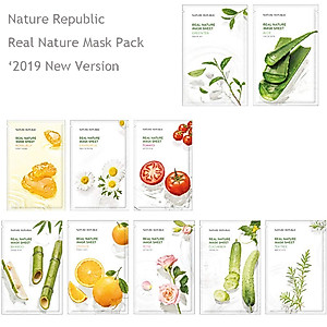 Nature Republic Real Nature Mask Sheet 10pcs Original Korean Mask Sheet