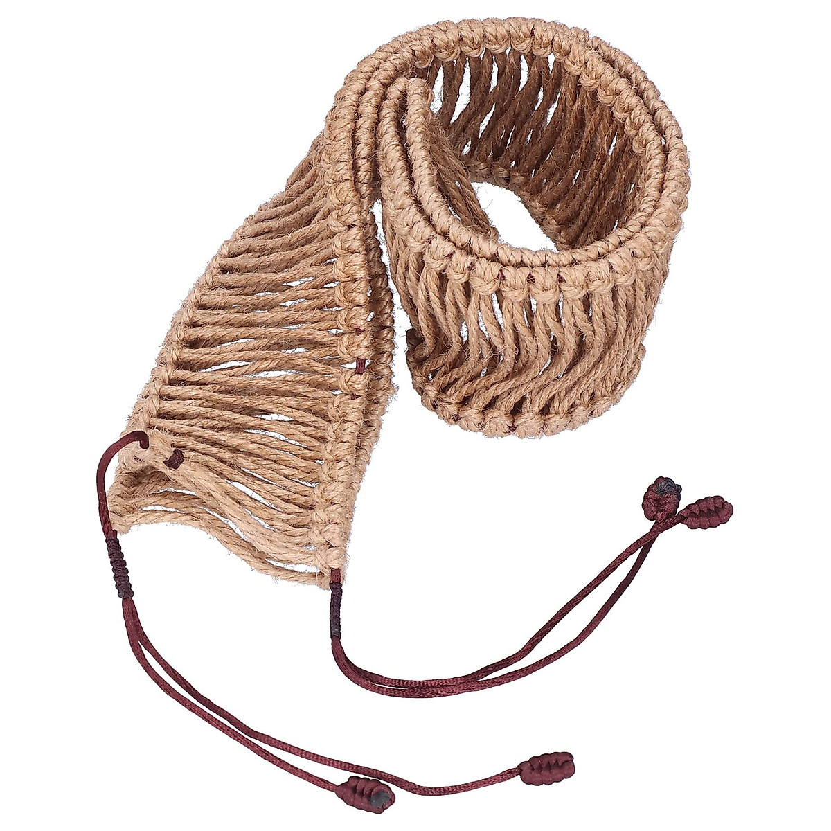 Jacksing Handpan Decoration Rattan Rope, Surround Decor Ring Handmade Braided Steel Tongue Drum Ropes for 13 Tone Drums