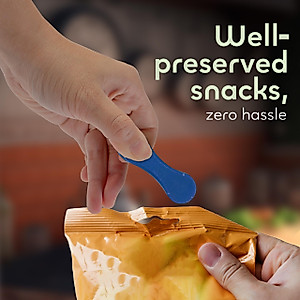 Luciano Housewares Rainbow Bag Clips Set, Colorful Food Storage Plastic Clips for Chips and Other Food Bags, Multicolor, Set of 8