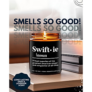 Swiftie Candle, Taylor-Inspired Gifts for Swifties, Perfect Swiftie Gifts for Women and Music Merch Singer Fans with Definition of Swiftie, Best Birthday Gifts for Swifties