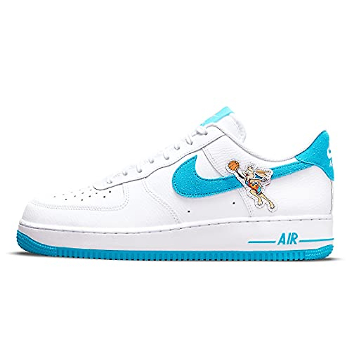 Nike Men's Air Force 1 Low Space Jam Tune Squad, White/Light Blue Fury/White, 9.5
