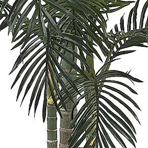 Nearly Natural 5289 6.5ft. Golden Cane Palm Silk Tree,Green