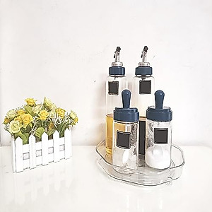 Ewixni 2PCS Spinning Spice Rack Kitchen Organizers and Storage Lazy Susan Organizer for Refrigerator Cabinet, Table, Pantry, Kitchen, Countertop