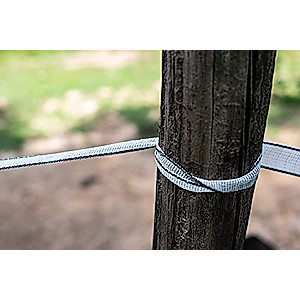 SGT Knots High Visibility Electric Fence Poly Tape - Electric Twisted Poly Pro - Long Lasting 5 Stainless Steel Conductors (1/2" x 656ft, 1 Spool - White)