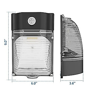 G GJIA 30W 3600LM LED Wall Pack Light, Led Wall Pack with Photocell (Dusk to Dawn), AC100-277V 5000K Wall Pack Lights Outdoor Led Wall Mount Lights for Porch Garden Garage Warehouse Security Lighting