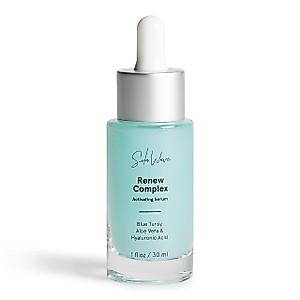 Solawave 4-in-1 Facial Wand and Renew Complex Serum Bundle | Red Light Therapy for Face and Neck | Microcurrent Facial Device for Anti-Aging | Face Massager with Anti-Wrinkle Serum | Rose Gold