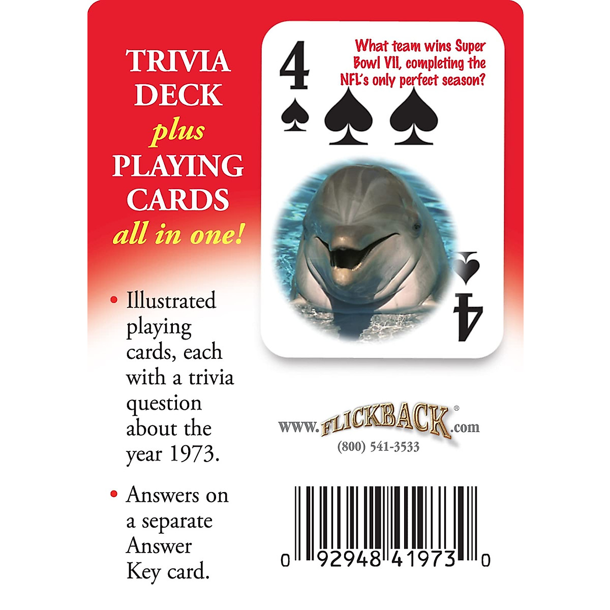 Flickback 1973 Trivia Playing Cards: 50th Birthday or Anniversary Cards