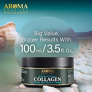 Aroma Dead Sea Collagen Cream - Anti Aging Day & Night Moisturizer, 100ml