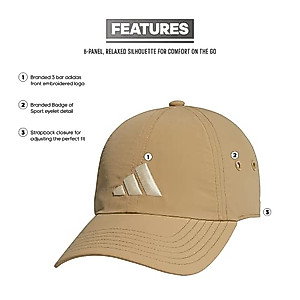 adidas Women's Influencer 3 Relaxed Strapback Adjustable Fit Hat, Beige Tone/Ecru Tint Beige, One Size