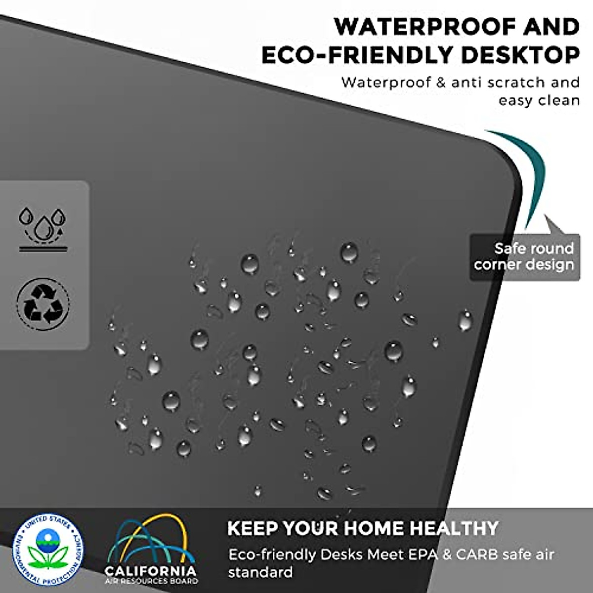 SMUG Mobile Rolling Laptop Cart Pneumatic Adjustable Height from 28" to 33" Sit Stand Computer Desk with Lockable Wheels for Home Office, Black, 25.7in