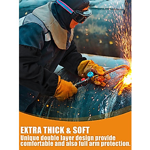 Zhanmai 4 Pairs 21 inches long Welding Sleeves, Heat and Flame Resistant Protective Cotton Canvas Sleeves, Welding Supplies Accessories Tools for Men Women, Black