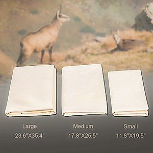 Natural Chamois Cloth for Car Drying Leather Drying Towel Natural Shammy Towel Real Leather Washing Cloth Cleaning Towel Car Wipes - 35'' x 23.6'' Chamois Car Wash Cloth Accessory