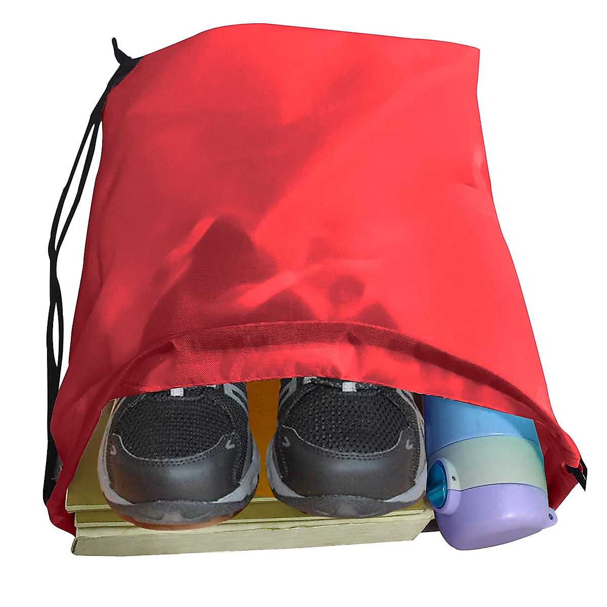 Grneric Drawstring Bags 28 Pcs String Backpack Bulk Cinch Bag Sackpack for Men Women Gym(Red)