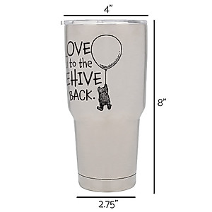 Elanze Designs Love You to Beehive Winnie-the-Pooh 30 Ounce Stainless Steel Travel Tumbler