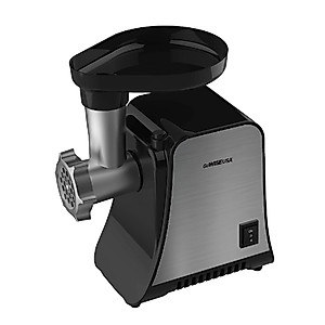 GoWISE USA GW88010 800-Watt Max 4-in-1 Electric Meat Grinder and Food Processor, Small, Stainless Steel