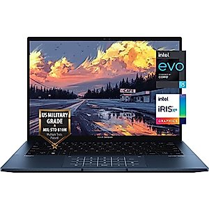 ASUS Newest Zenbook 14" 2.8K (2880 x 1800) 90Hz OLED Laptop, 12th Gen Core i5-1240P Processor (Beats i7-1185G7), Backlit Keyboard, Fingerprint Reader, Harman Kardon, Win 11 (8GB RAM | 1TB PCIe SSD)