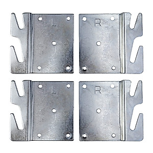 Mcredy 4 PCS Heavy Duty Universal Wood Bed Rail Hook Plates for Beds Frame Bracket Headboard Footboard Replacement Bed Parts,Screws Included