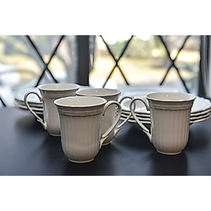 Red Vanilla Tuscan Villa 16 Piece Dinner Set with Coupe Bowl, White