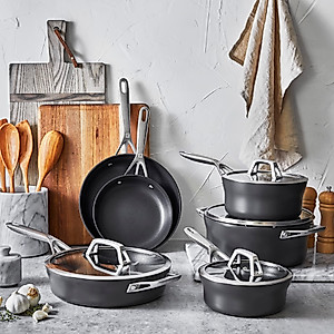ZWILLING Motion Nonstick Hard-Anodized 10-Piece Cookware Set in Grey, Dutch Oven, Fry pan, Saucepan