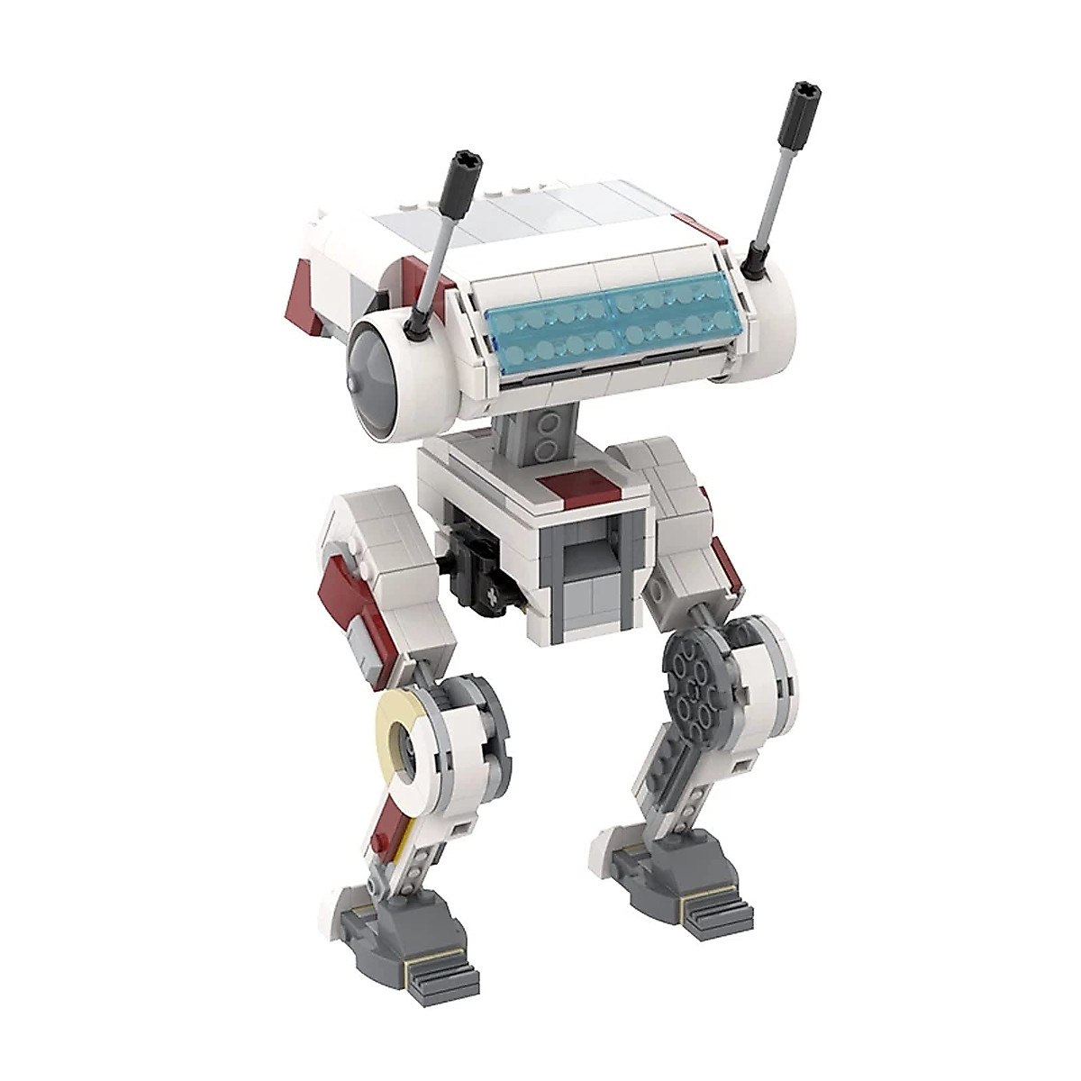 WANZPITS Buildmoc MOC-33499 Fallen Order BD-1 Robot Building Block War Building Block Model Home Office Decoration Puzzle Game Toy Best Gift,White