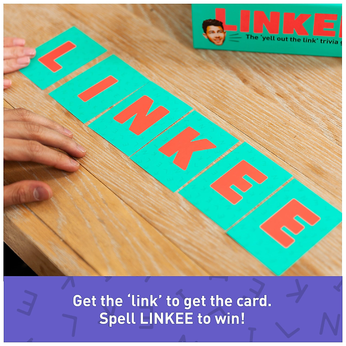 Linkee: Nick Jonas Edition: Family Quiz Board Game for Adults and Teens, Perfect For Family Game Night