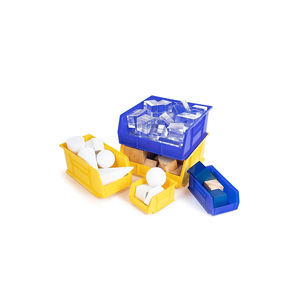 Hudson Exchange 11" x 11" x 5" Plastic Stackable Storage Bin and Hanging Container (Yellow)