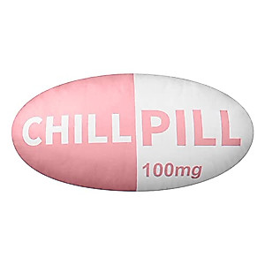 Chill Pill Pillow - White Elephant Gift, Cute Preppy Pillows for Preppy Room Decor Y2K Fashion Room Decor Aesthetic,Birthday Gifts for Nurses Doctors Wife Med Student (Pink)
