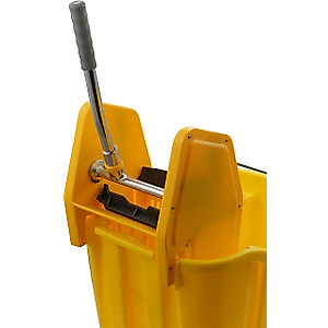 SPARTA OmniFit Mop Bucket with Down Press Wringer, Plastic, 35 Quarts, Yellow