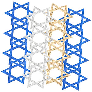 NOLITOY 50pcs Hanukkah Decoration Star Decorations Star Confetti Hanukkah Star Confetti Decked Table Scatter Non-woven Hanukkah Party Decor Party Table Decor Colorful Non-woven Fabric