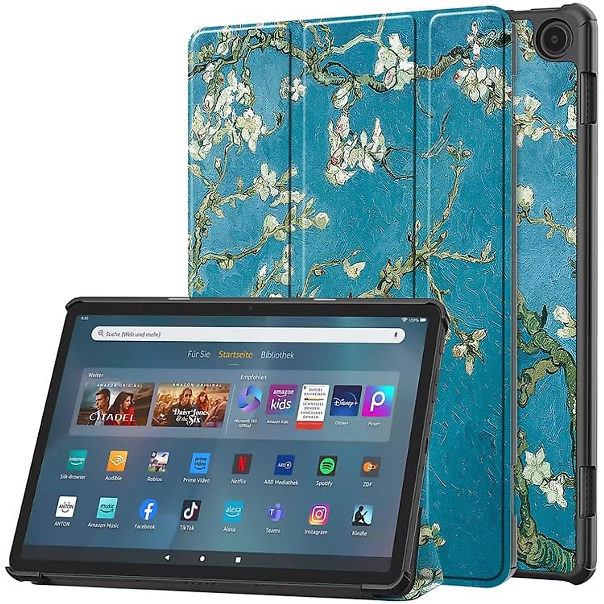 Case for Amazon Fire Max 11 Tablet (13th Generation, 2023 Release), Slim Folding Stand Cover Case for Fire 11 Tablet with Auto Wake/Sleep, Blossom