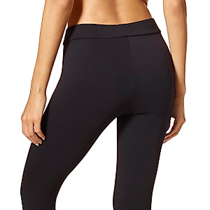 Hue Women's Wide Waistband Blackout Cotton Leggings, Assorted Hosiery, Black, X-Large US