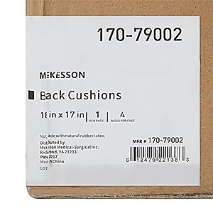 McKesson Back Support Cushion for Wheelchairs and Office Chair, Lumbar Support, Foam, 18 in x 17 in, 4 Count