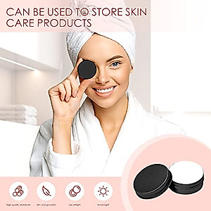 2 oz black tins with lids, Round Aluminum Cans, for Candles,Cosmetic, Lip Balm, 20Pcs.