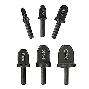 SeonFook 6pcs HVAC Tools Swaging Tool Drill Bit Set Flaring Tool Drill Bits Portable Air Conditioner Copper Pipe Tube Expander Repairing Set with 7/8'', 3/4'', 5/8'', 1/2'', 3/8'', 1/4'' Bits