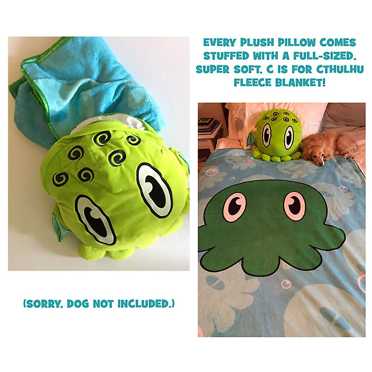 C is for Cthulhu Blanket-Stuffed Plush Pillow
