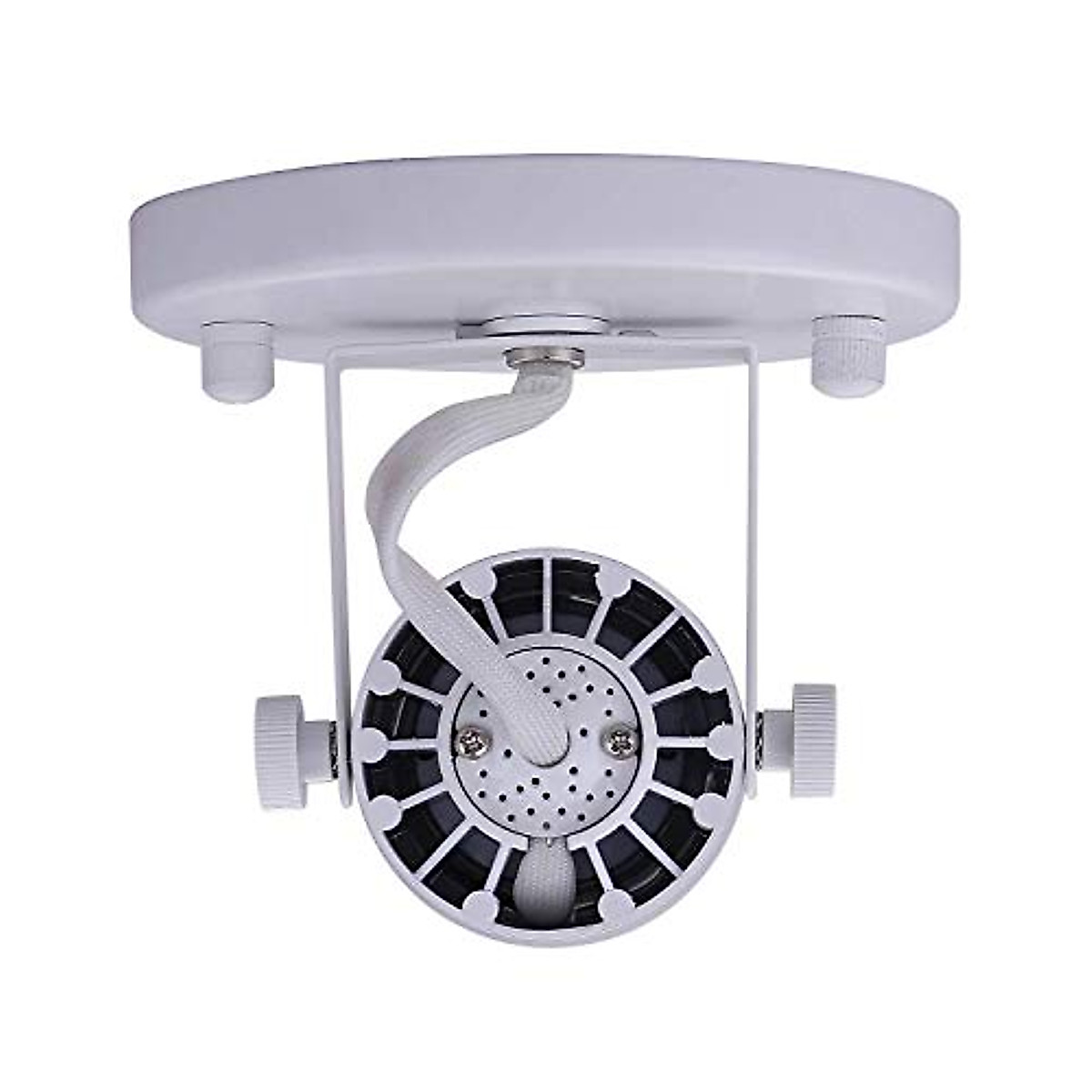 CLOUDY BAY LED Flush Mount Ceiling Spot Light,CRI90+ 8W 600lm 3000K Warm White Dimmable,Adjustable Tilt Angle Ceiling Light Fixture,White Finish