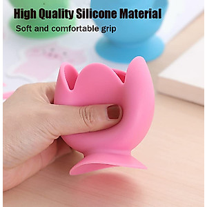 WANGPIPI Vinyl Waste Collector, Suction Silicone Waste Storage Box, Manual Waste Weeding Tool - Confetti Storage Box (Pink)