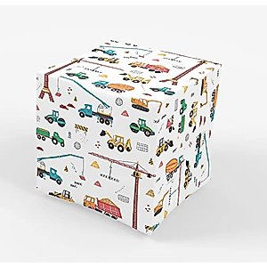 Stesha Party Heavy Duty Construction Gift Wrap Paper - Folded Flat 30 x 20 Inch (3 Sheets)